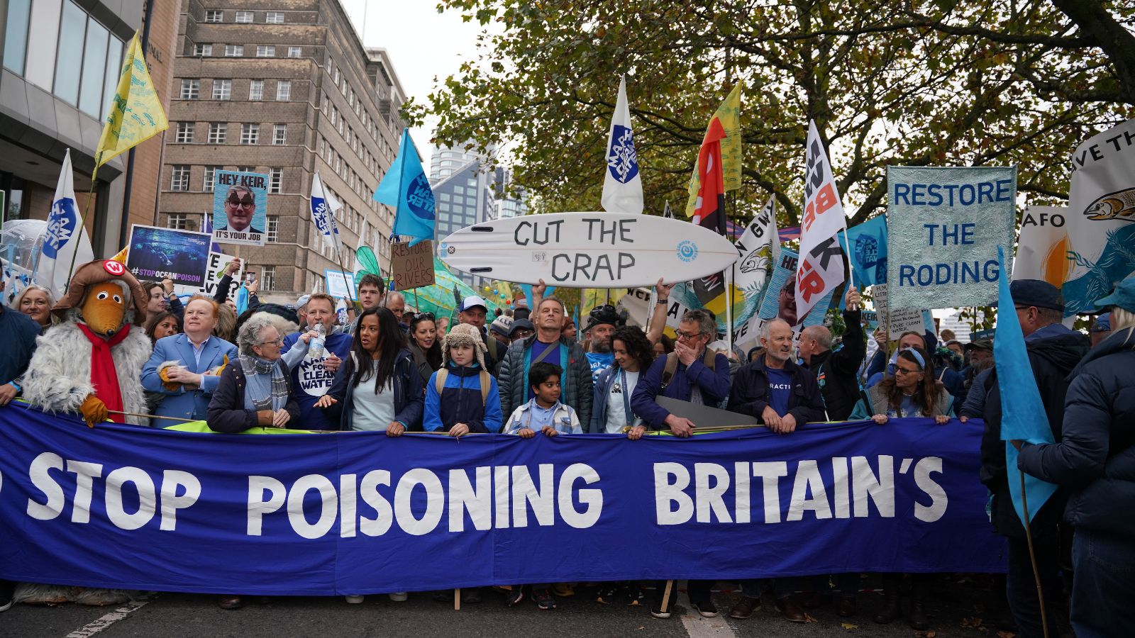 Thousands rally in mass protest, urging Starmer to end the pollution of ...